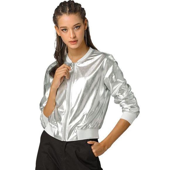 Allegra K | Jackets & Coats | Allegra K Womens Sparkly Holographic ...